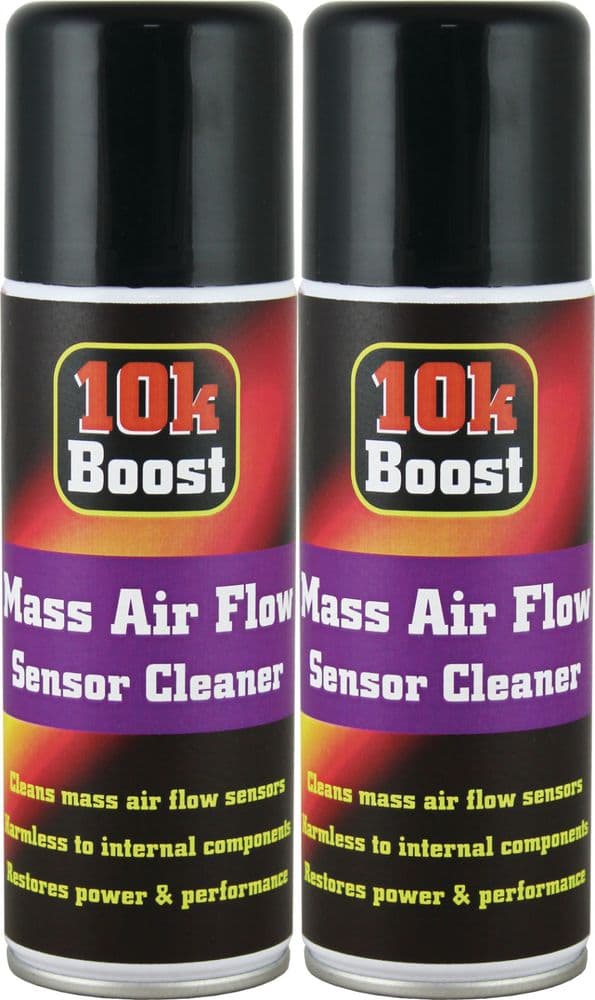 2 x MASS AIR FLOW MAF SENSOR CLEANER SPRAY 10KBOOST RESTORES ...