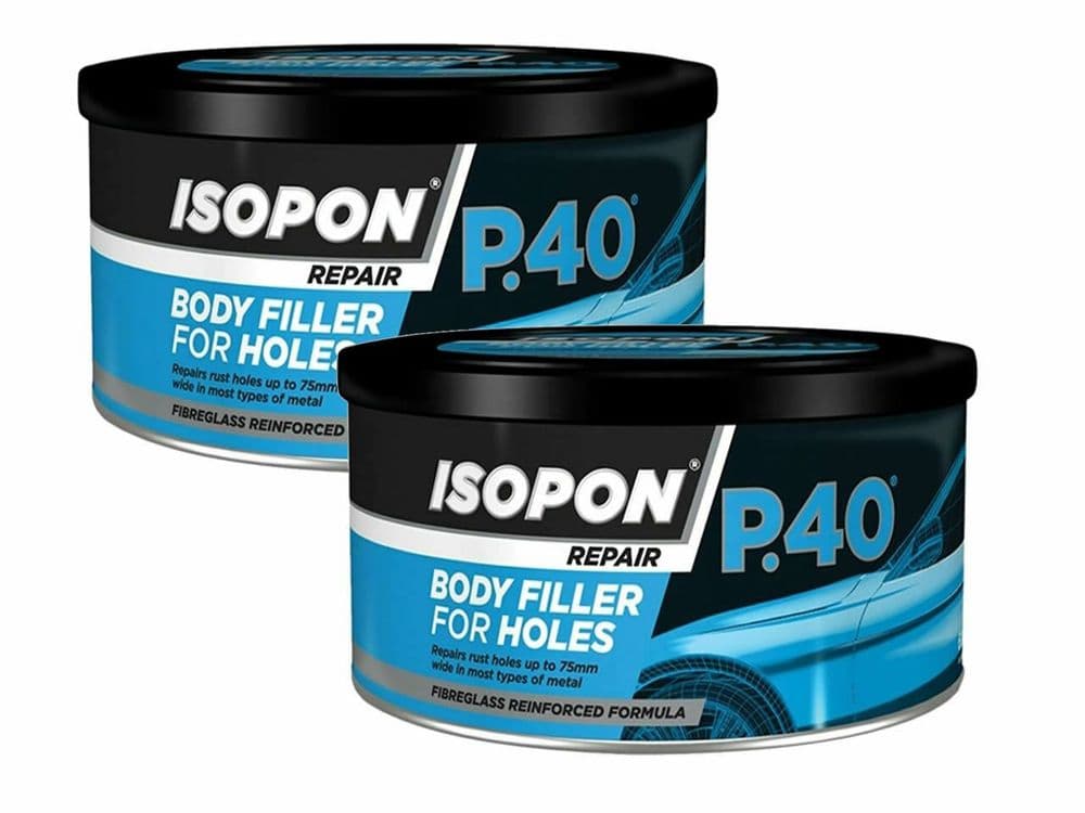 2X UPOL DAVIDS ISOPON P40 FIBRE GLASS BODY FILLER COMPOUND CAR BODY ...