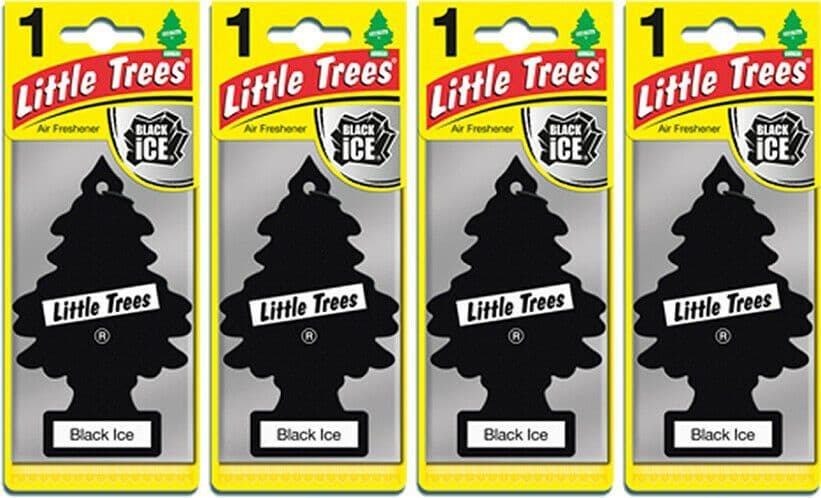 4 x BLACK ICE MAGIC TREE AIR FRESHENER CAR HOME VAN OFFICE TOILET TAXI ...