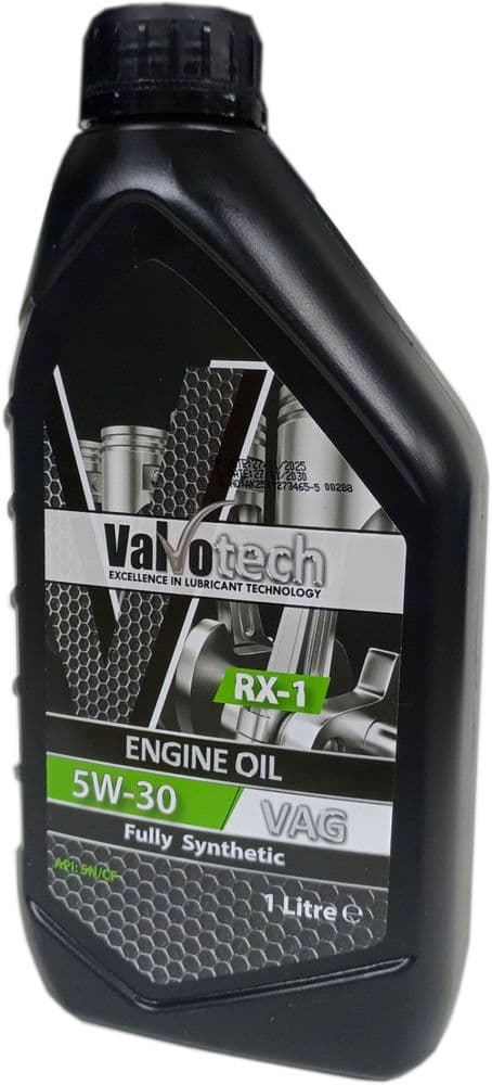 5W30 Fully Synthetic VAG Low SAPS API SN/CF Car Engine Oil Valvotech 1L ...