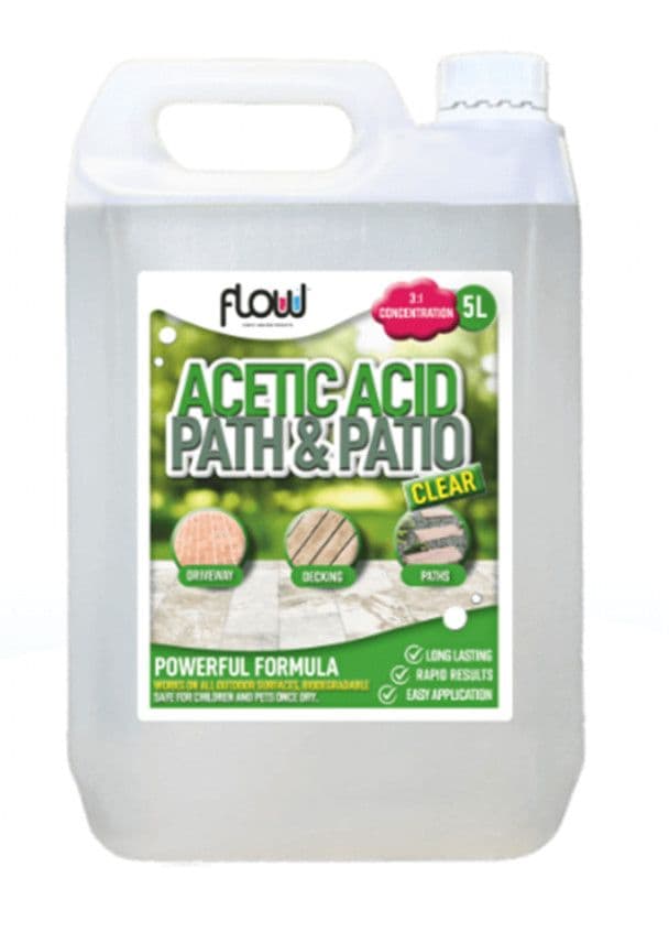 Acetic Acid Path & Patio Cleaner 5L Outdoor Surfaces Vinegar Eco-Friendly