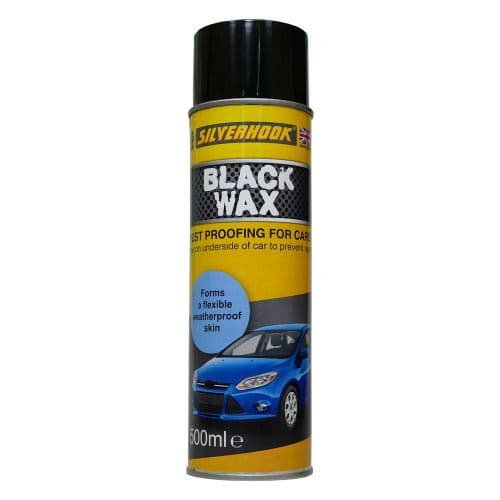 Black Wax Spray Aerosol Flexible Anti Rust Weatherproof Car Silverhook ...
