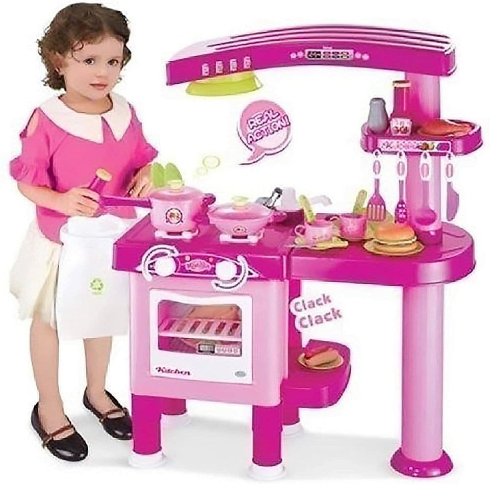 CHILDREN KIDS KITCHEN COOKING PRETEND GIRLS COOKER PLAY SET GIFT ...