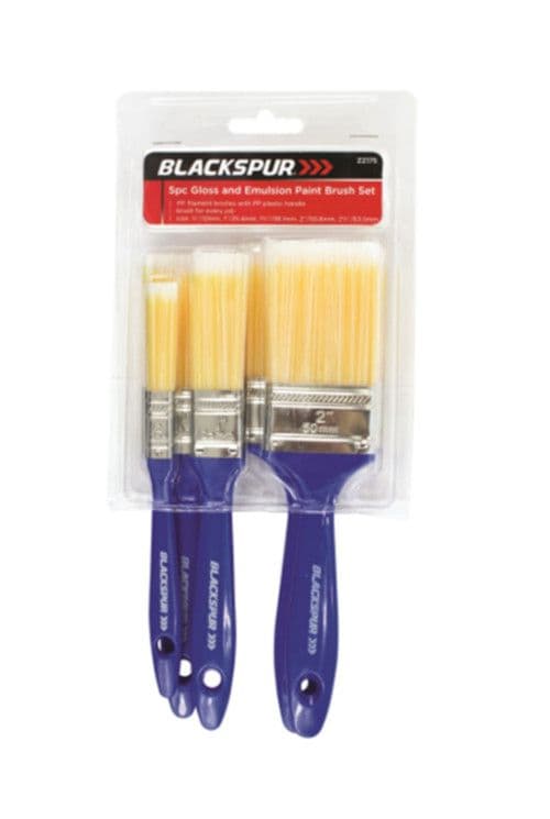 Gloss And Emulsion Paint Brush Set 5pc DIY Interior Decorating Home ...