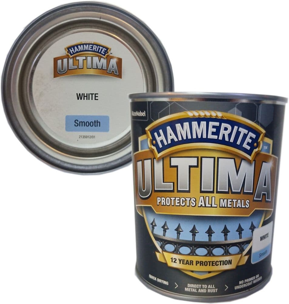 HAMMERITE DIRECT TO RUST METAL PAINT 12 YEAR PROTECTION SMOOTH MATT