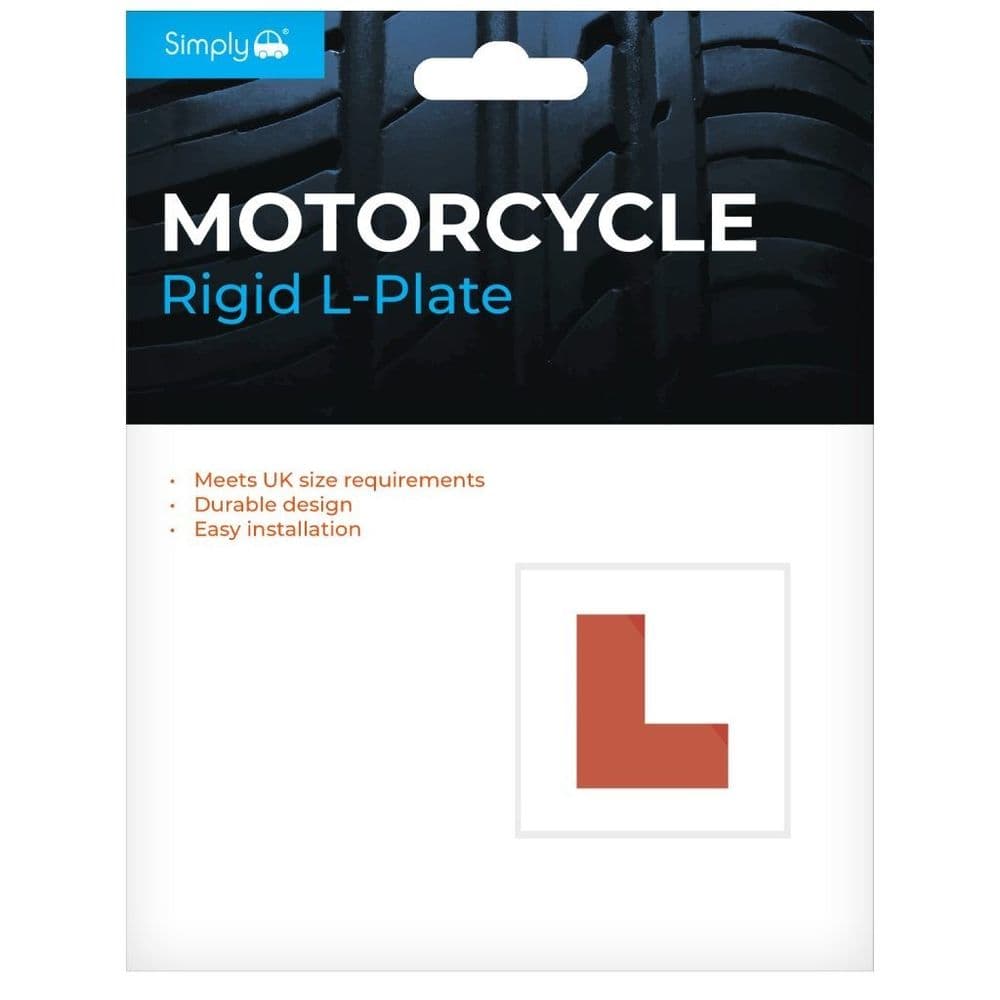 L Plate For Motorcycle Rigid Learner Legal Scooter Moped CBT