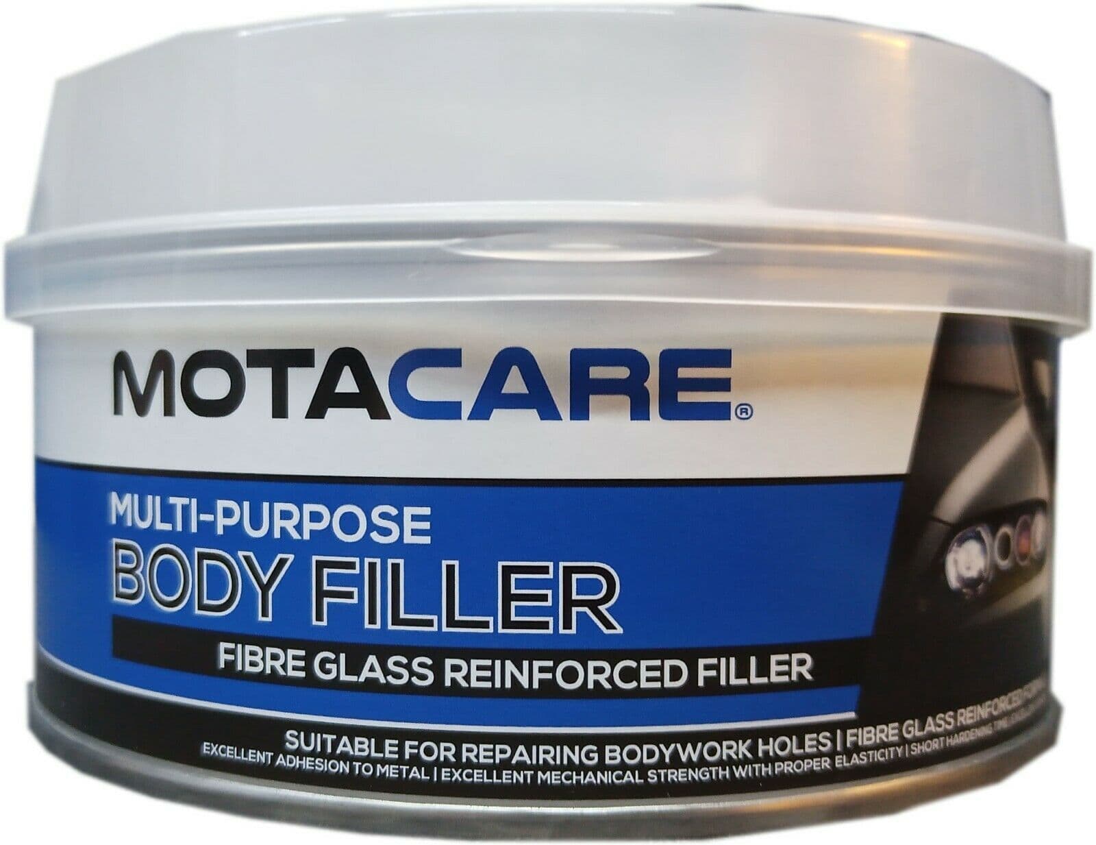 MOTACARE FIBRE GLASS BODY FILLER COMPOUND CAR BODY REPAIR PASTE 600ML