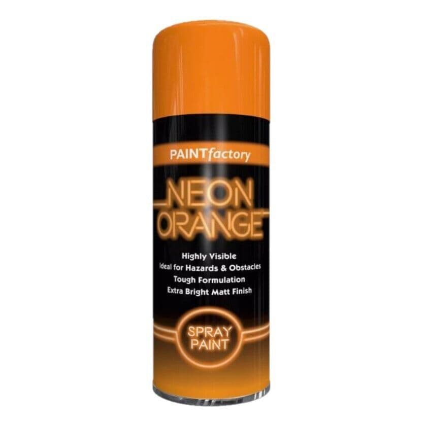 ORANGE NEON SPRAY PAINT BRIGHT AEROSOL CAN DIY MATT HI VIS 400ML MATT ...