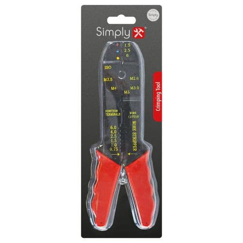 SIMPLY TOOLS CRIMPING TOOL WIRE CORD CABLE STRIPPER CUTTER ELECTRICAL PLIER