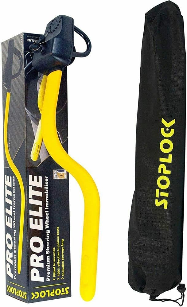 STOPLOCK PRO ELITE PREMIUM STEERING WHEEL IMMOBILISER LOCK DEEP BEND ...