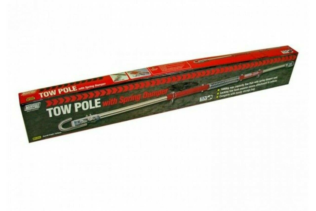 TOW POLE 1 8 TON TONNE TELESCOPIC CAR TOWING BAR ROD SPRING DAMPER RIGID