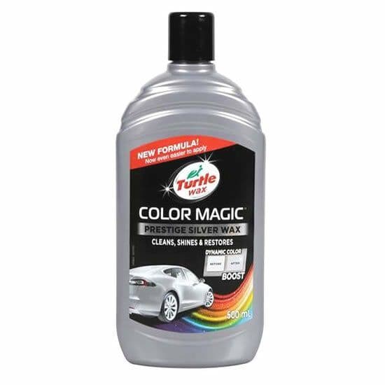 TURTLE WAX PRESTIGE SILVER WAX COLOUR MAGIC POLISH CAR VAN 500ml