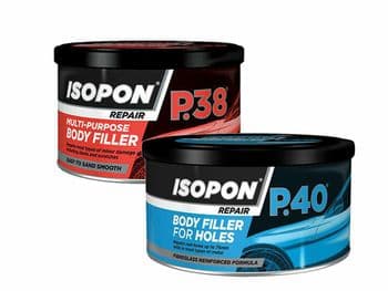 U-POL DAVID S ISOPON P38 CAR BODY COMPOUND FILLER & P40 GLASS FIBRE ...
