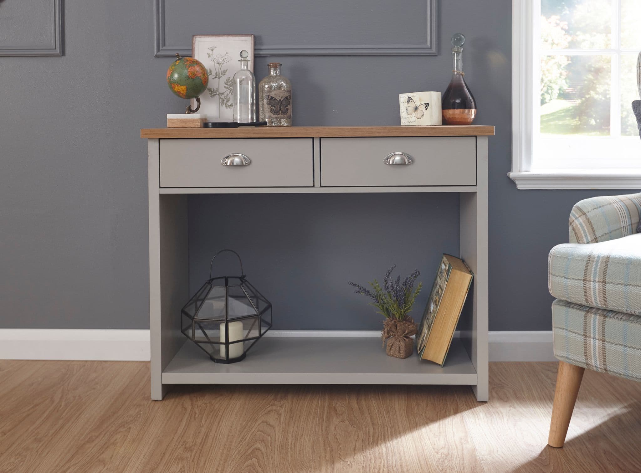 LANCASTER CONSOLE HALL TABLE GREY