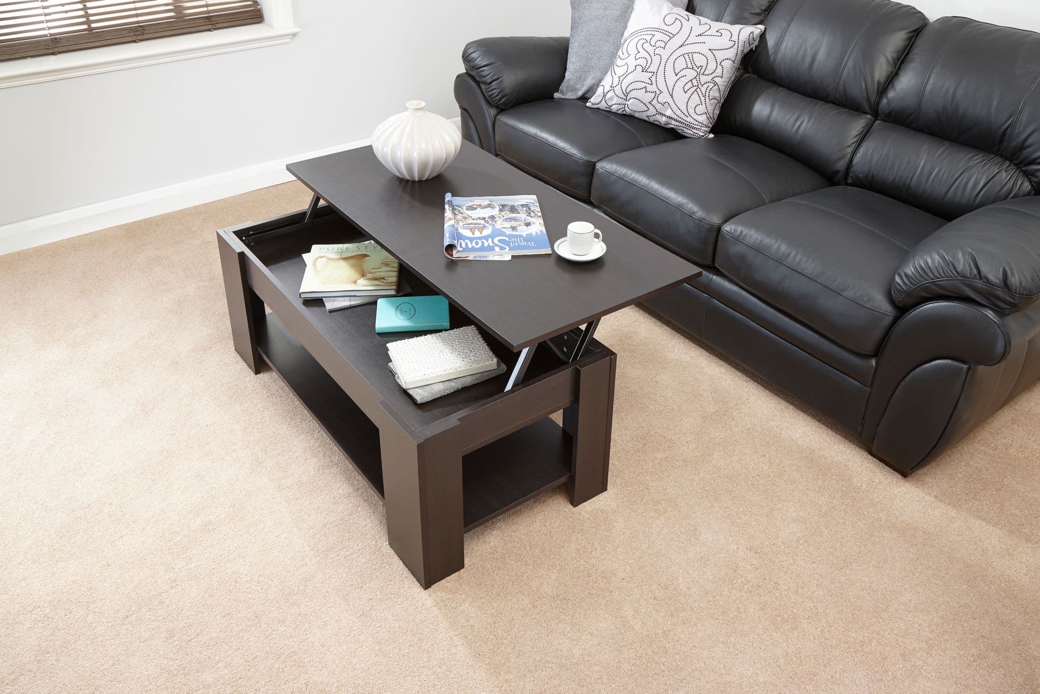 LIFT UP COFFEE TABLE ESPRESSO