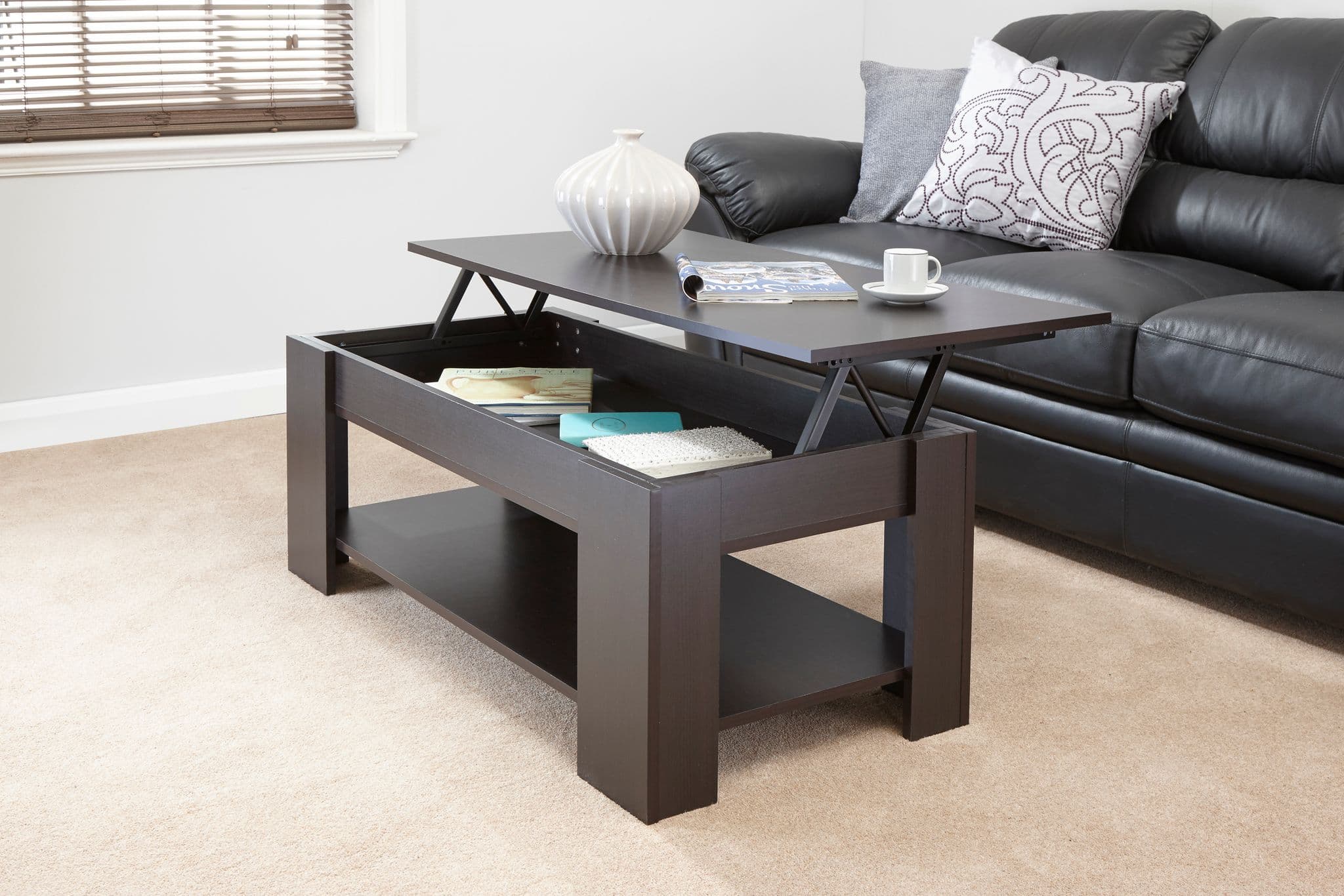 LIFT UP COFFEE TABLE ESPRESSO