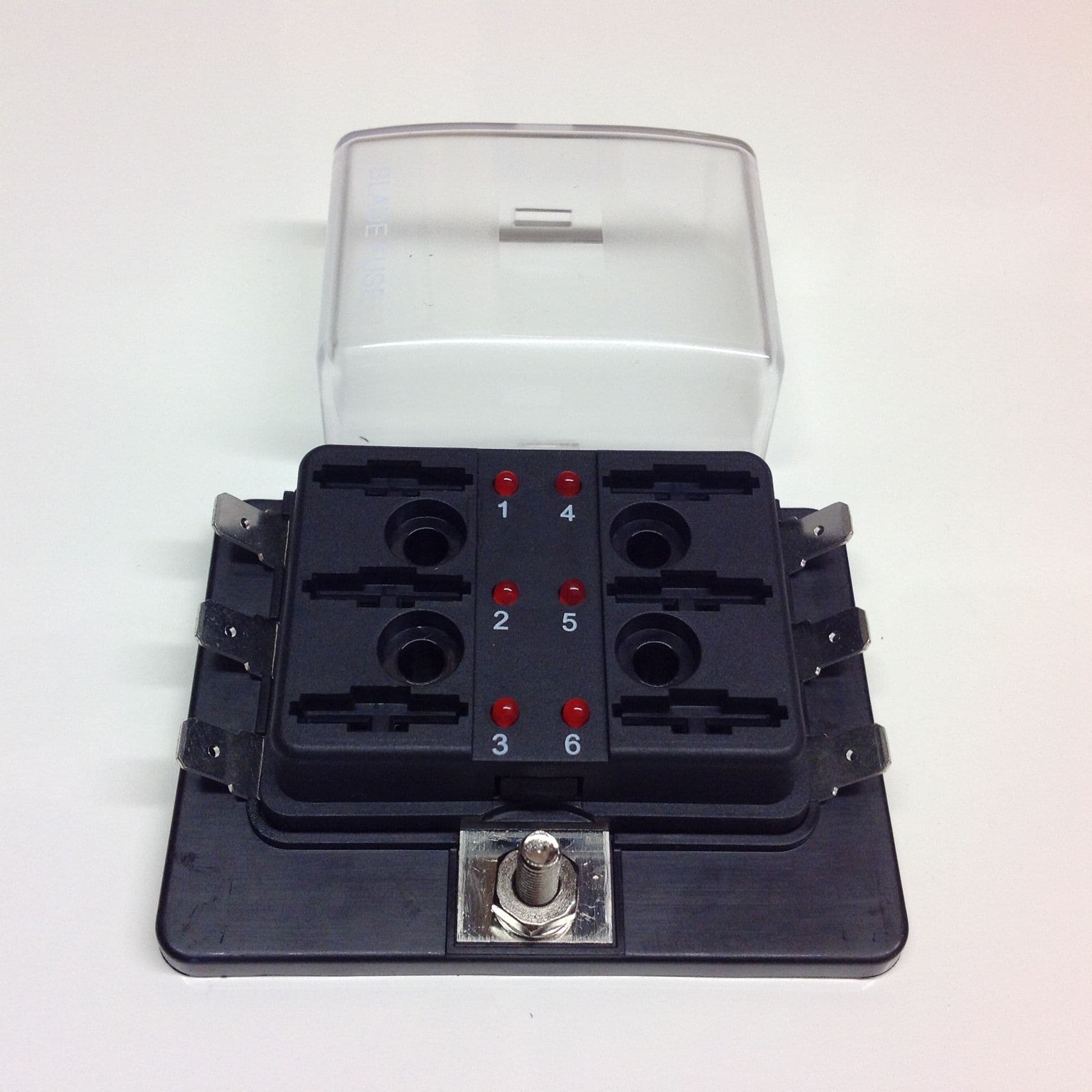 6 Way Blade Fuse Box with LED fuse failure indicator FBB6L