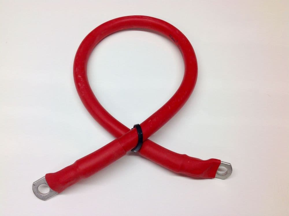 Battery Leads / Power Leads made to measure 300amp Red 40mm Cable 250mm ...