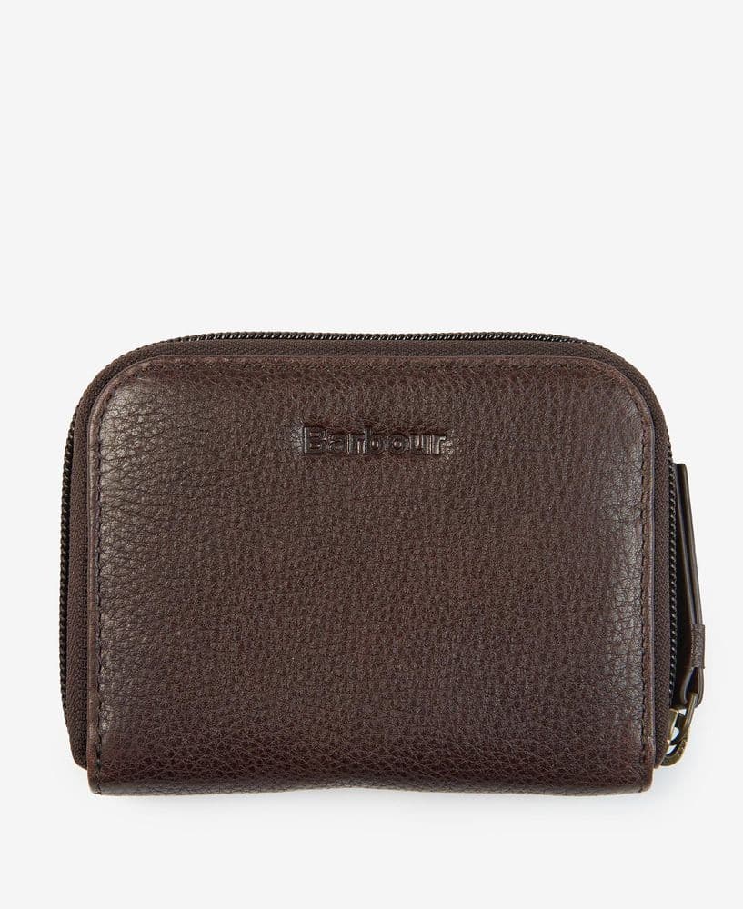Barbour Laire Leather Purse in Dark Brown