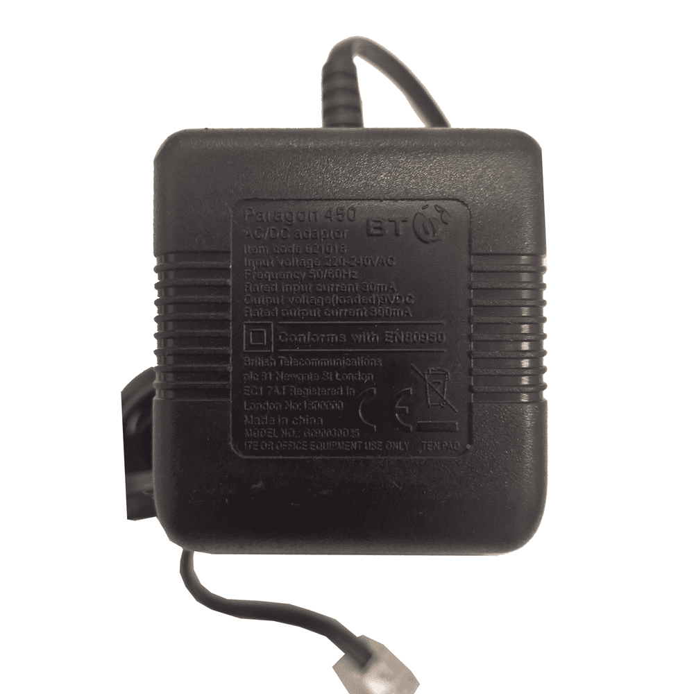 BT Corded Phone Power Supply Item Code 021016