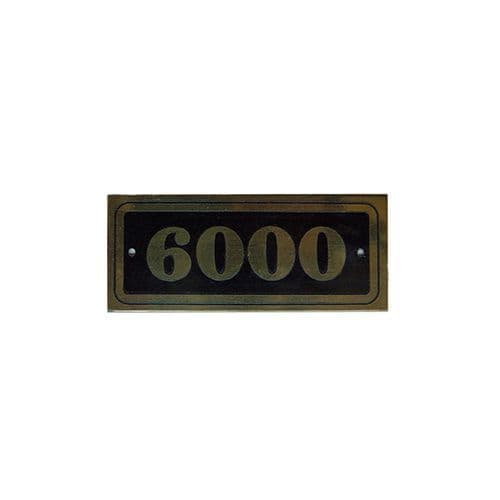 6000 GWR King George V Locomotive Etched Nameplate
