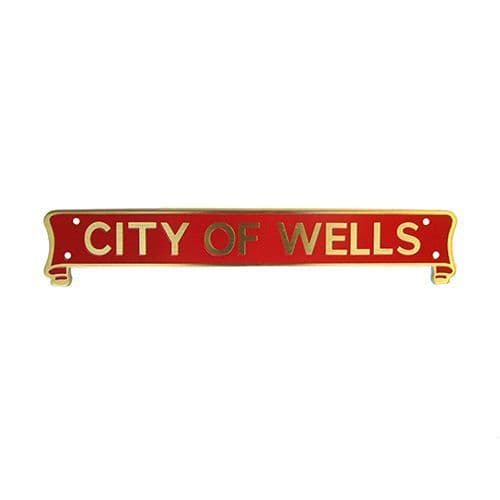 City of Wells Locomotive Etched Nameplate