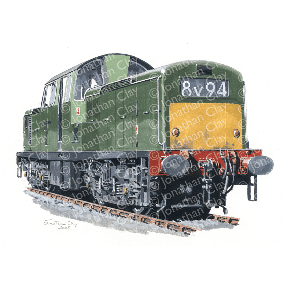 Class 17 Clayton Bo-Bo Diesel Locomotive BR Green Livery Key Ring