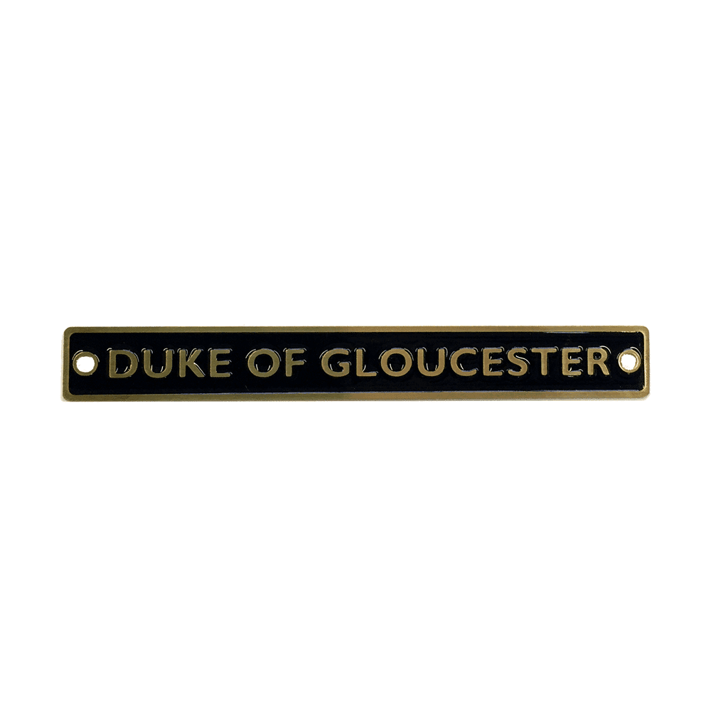 Duke of Gloucester Locomotive Etched Nameplate