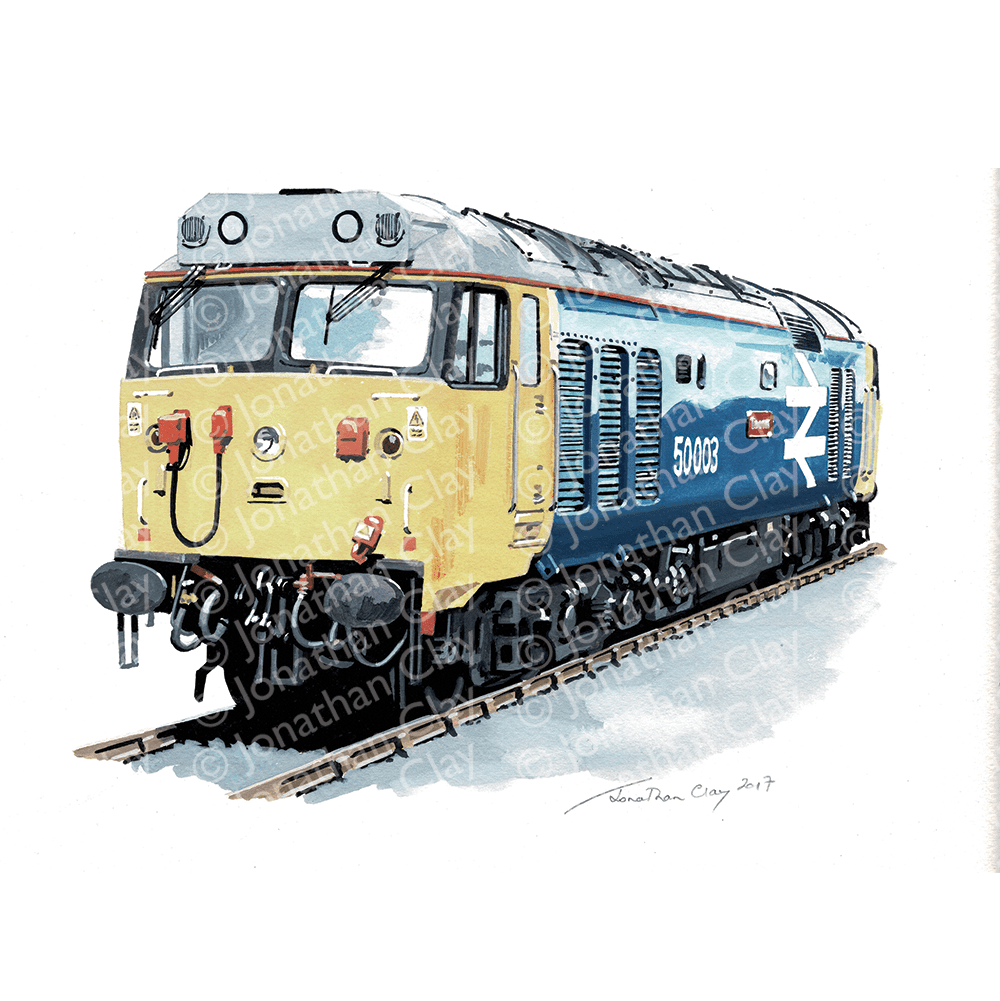 English Electric Class 50 No 50 003 Temeraire BR Large Logo livery Badge