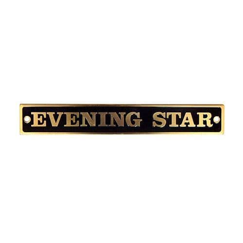 Evening Star Locomotive Etched Nameplate