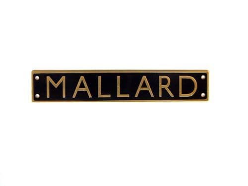Mallard Locomotive Etched Nameplate