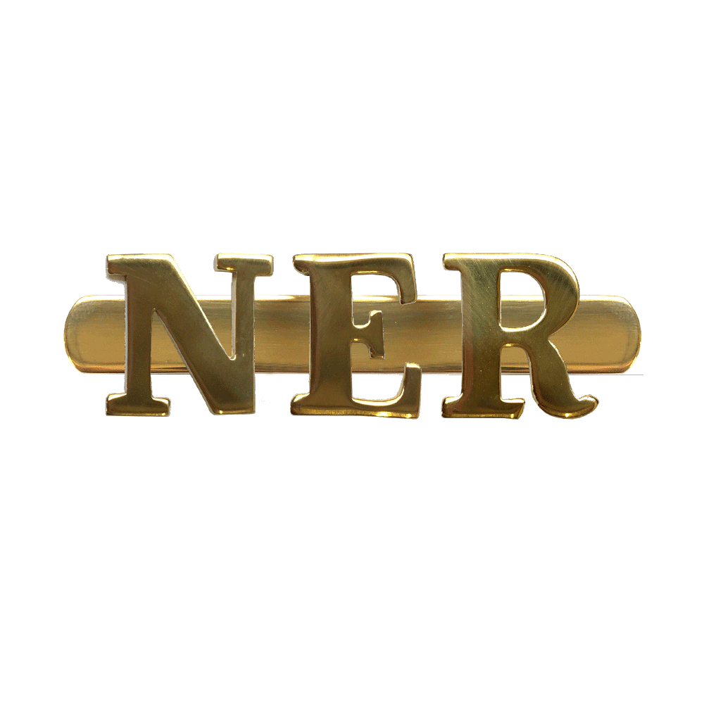 NER- North Eastern Railway Brass Cap Badge