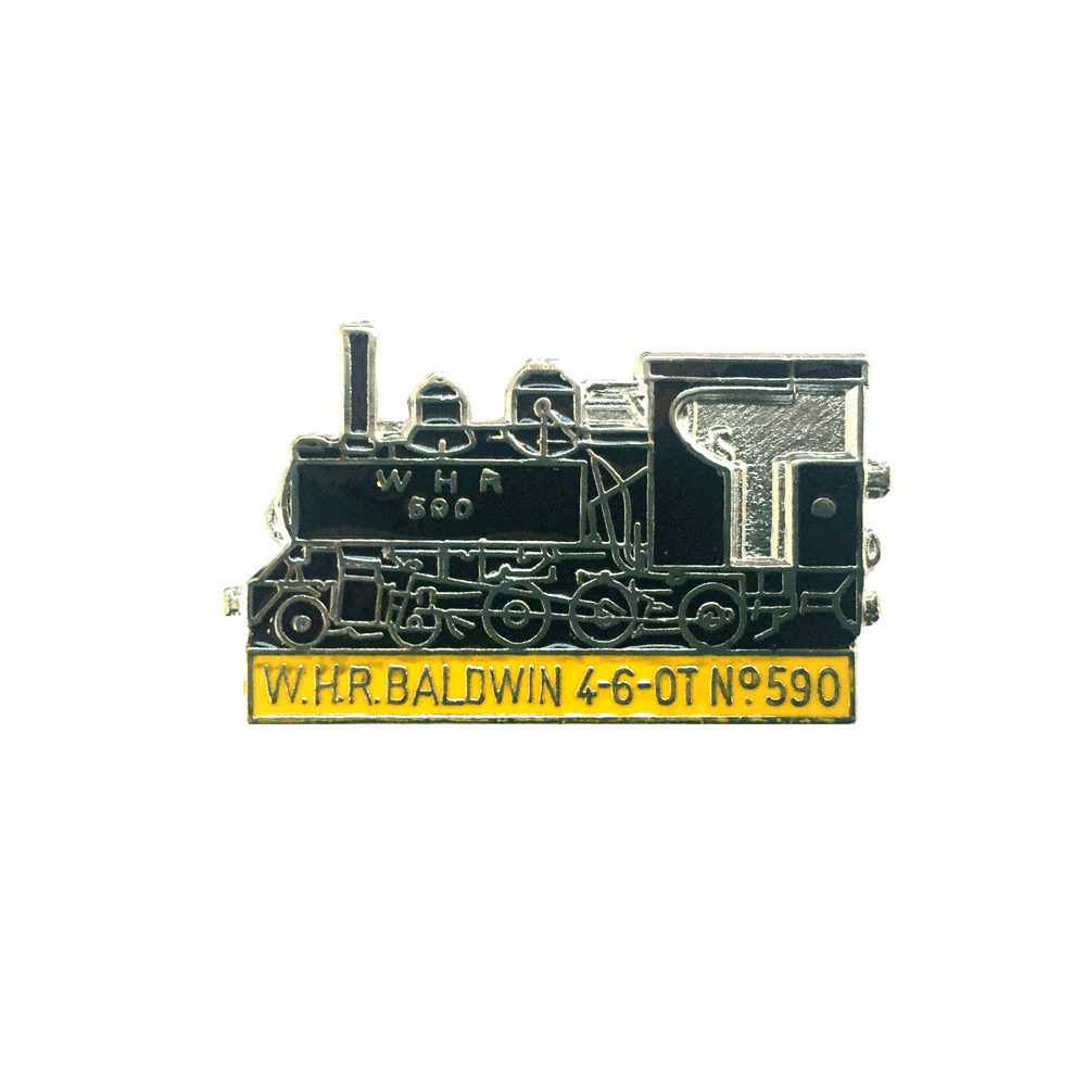 W H R Baldwin No 590 Locomotive Badge