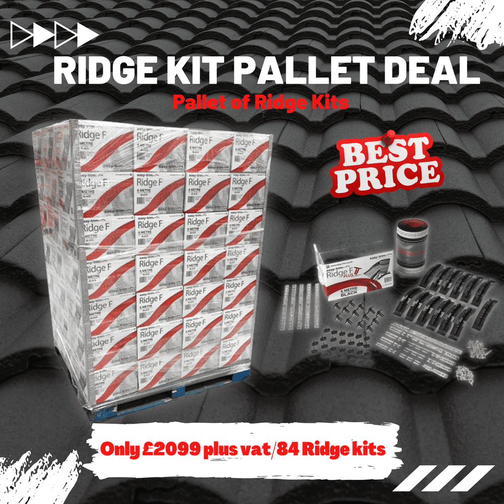 Easy-Trim Ridge F Universal Dry Ridge System - 6m Kit Pallet of 84 Boxes