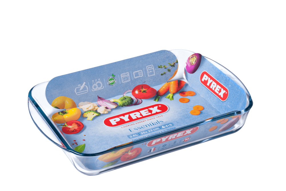 Pyrex Rectangular Glass Roasting Dish, Clear, Size: 40 x 27 cm, Glass ...