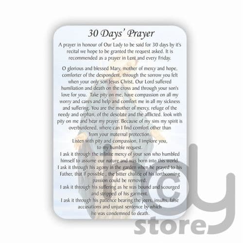 30 Days Prayer card