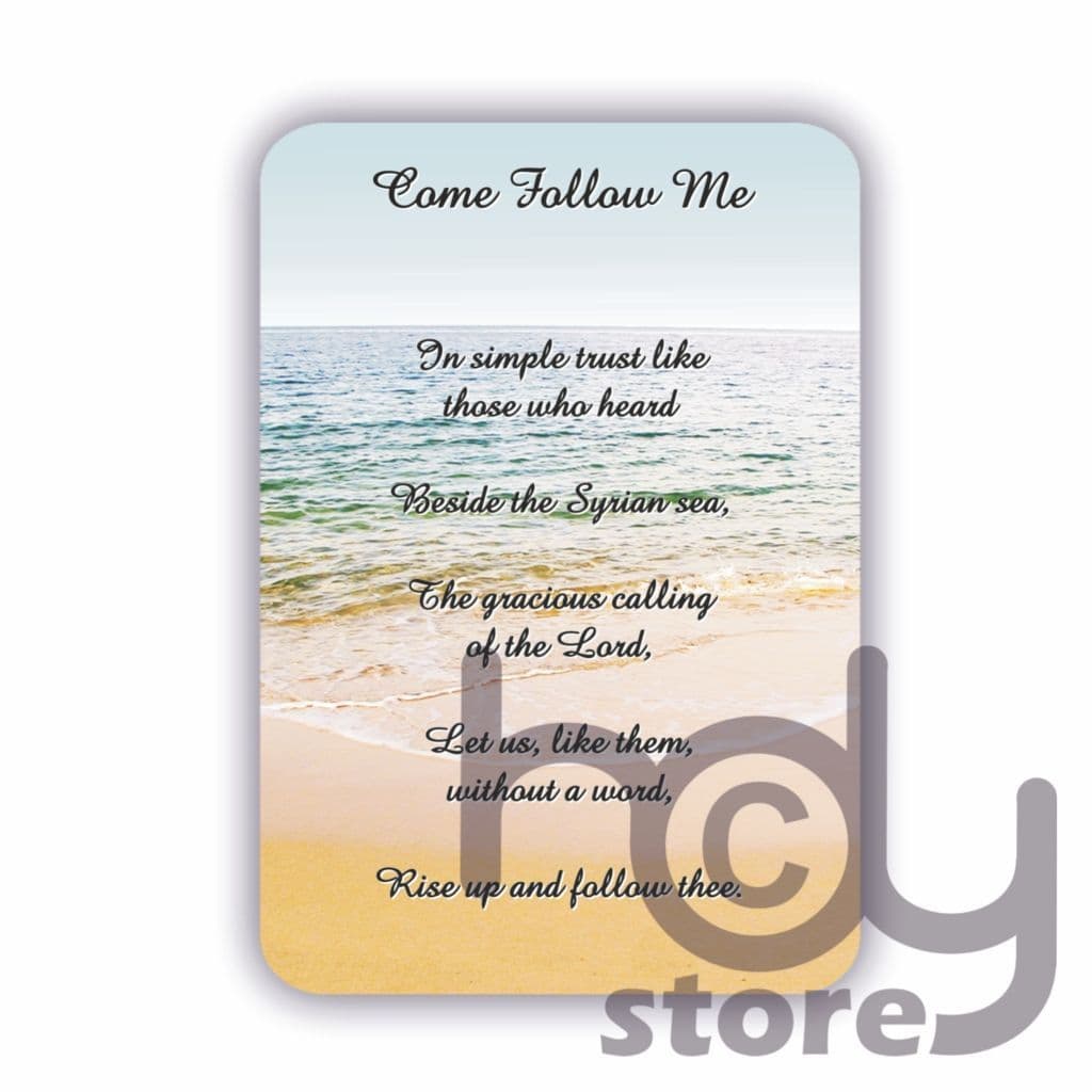 Come follow me - Prayer Card