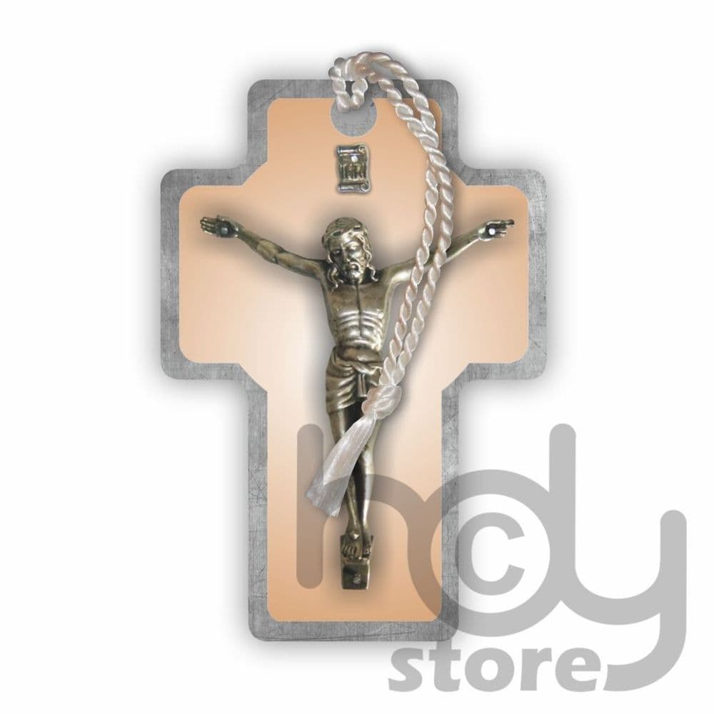 Crucifix - Traditional Christ/Brown Colour Cross - Cross Shaped Bookmark