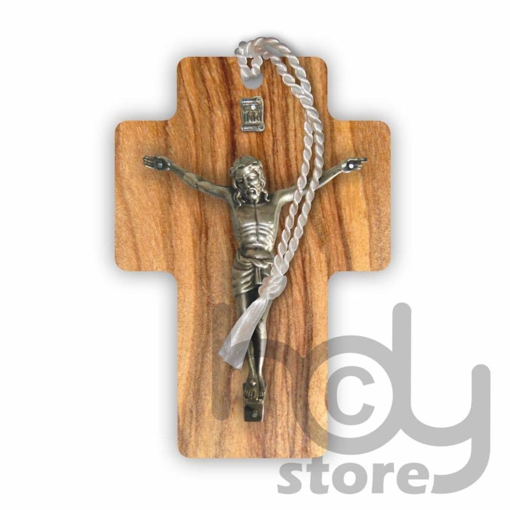 Crucifix - Traditional Christ/Olive Wood - Cross Shaped Bookmark