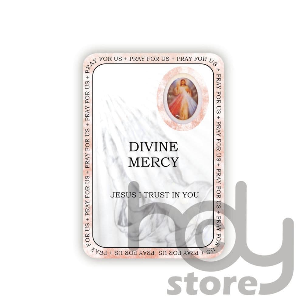 Divine Mercy Prayer Card Booklet praying hands design
