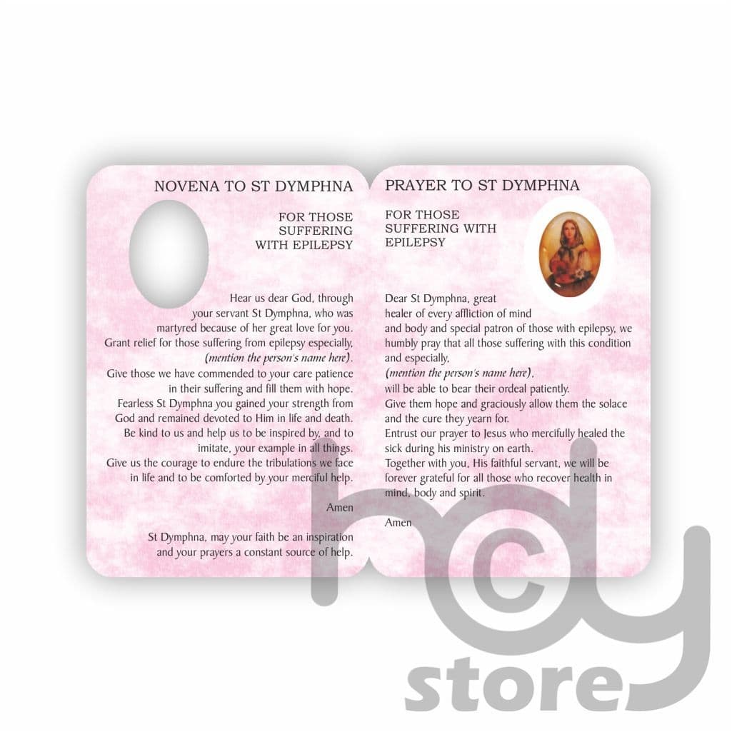 Epilepsy Prayer Card Booklet St Dymphna