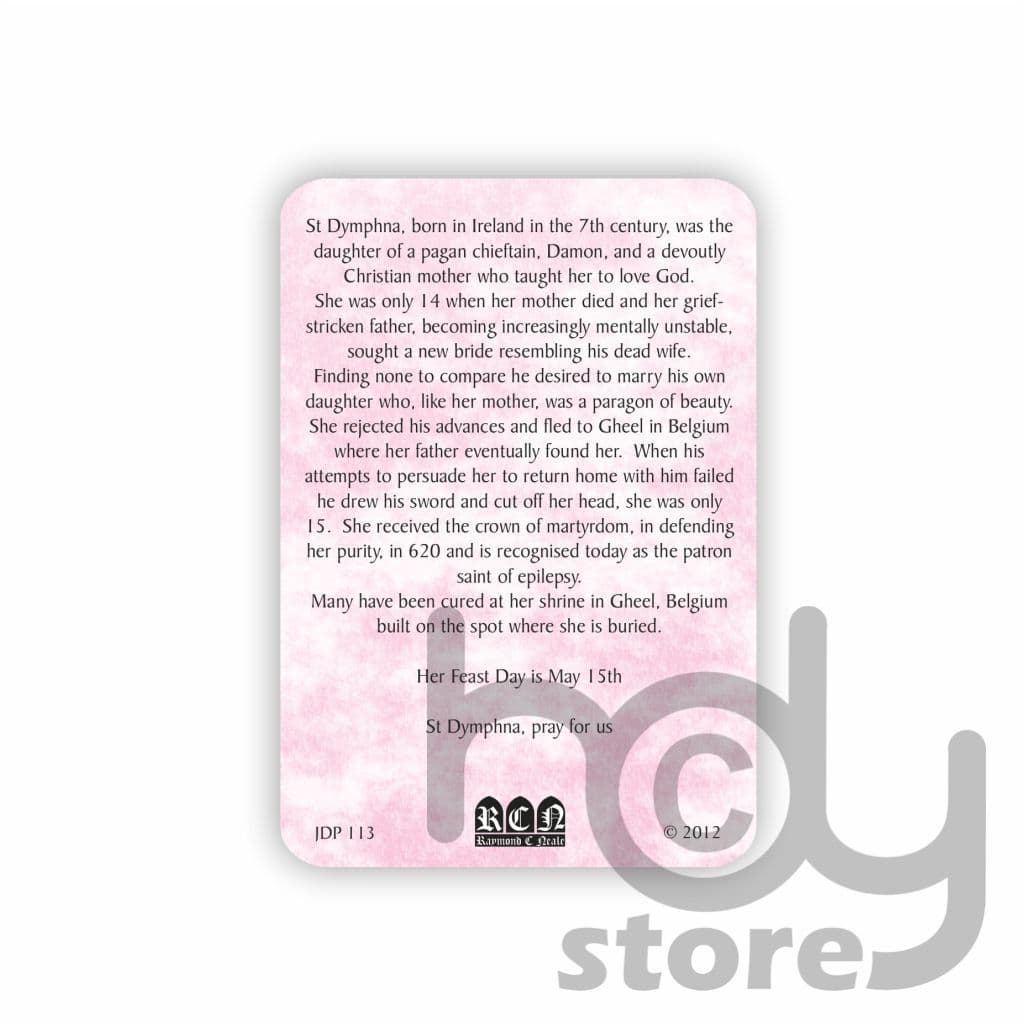 Epilepsy Prayer Card Booklet St Dymphna