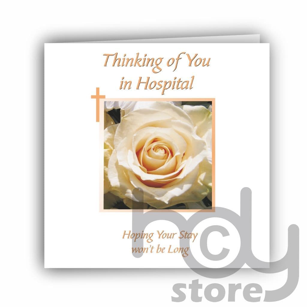 Get Well Hospital Card - Rose Design