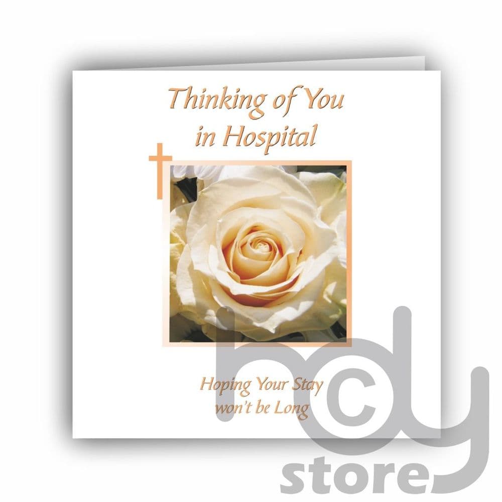 Get Well Hospital Card - Rose Design
