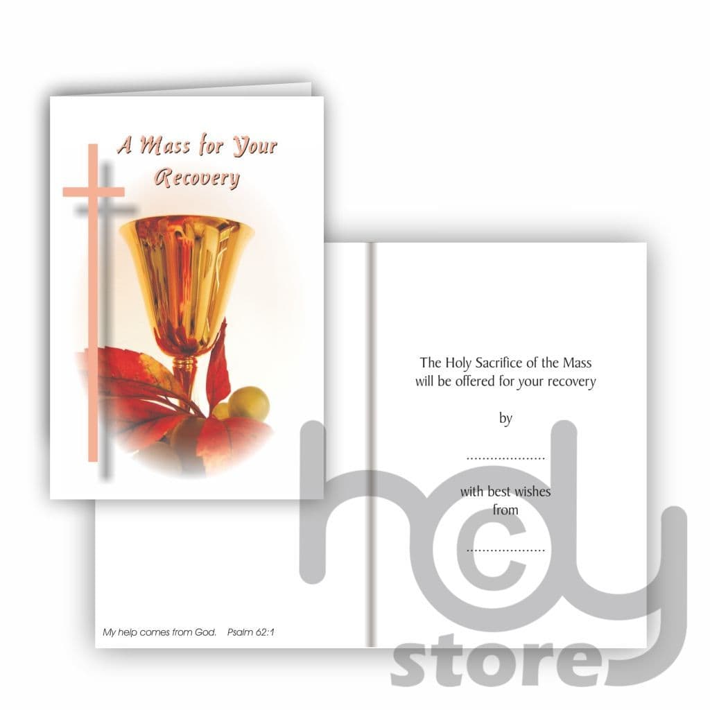 Get Well Mass Card - Chalice/Cross Designs Pk of 4