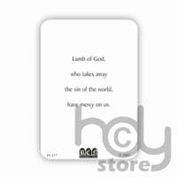 Lamb of God prayer card