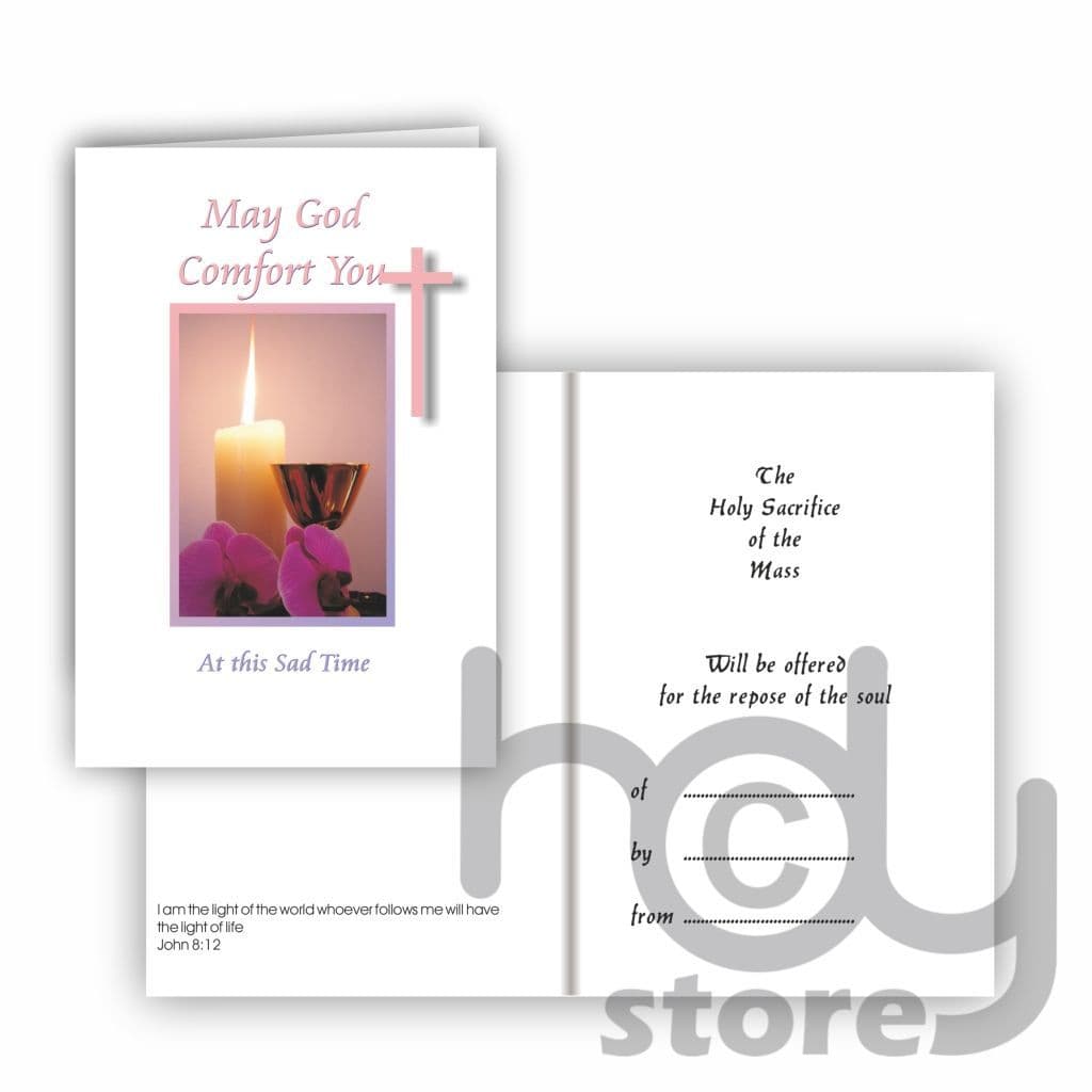 Mass Card for the Dead - Liturgical Designs - Pink Pk of 4
