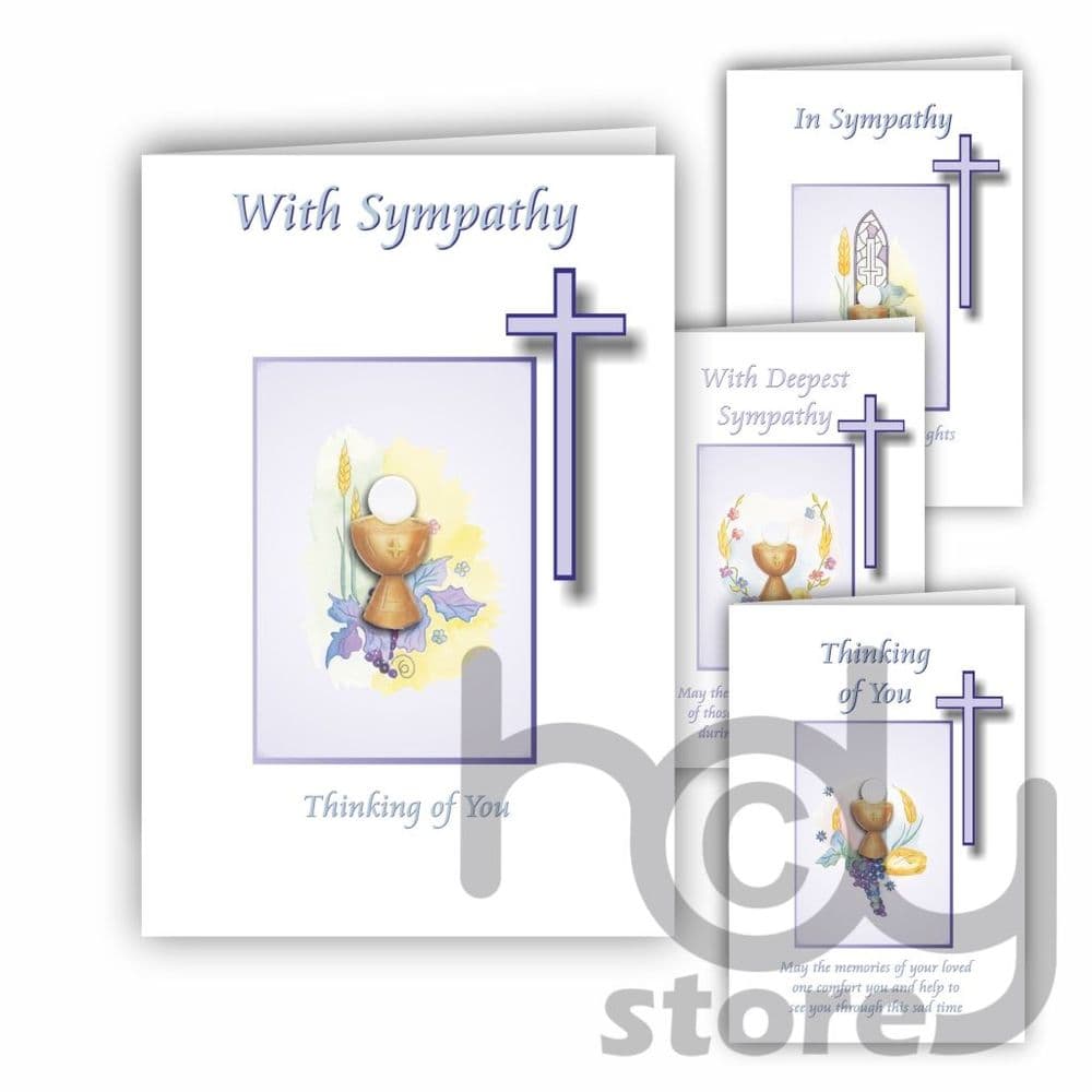 Mass Card for the Dead - Liturgical Designs - Purple Pk of 4