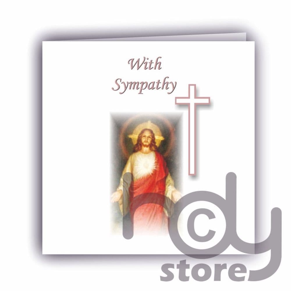Mass Card for the Dead - Sacred Heart of Jesus Design