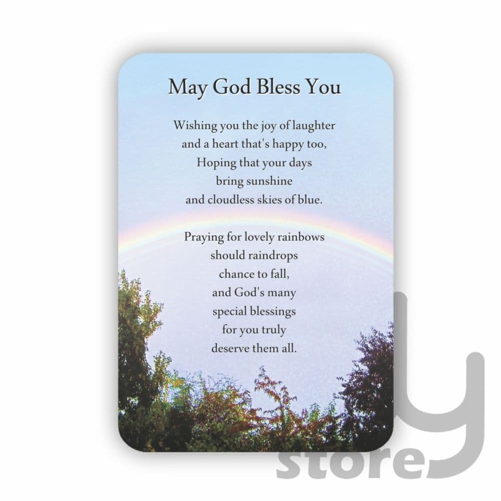 May God Bless You - Prayer Card